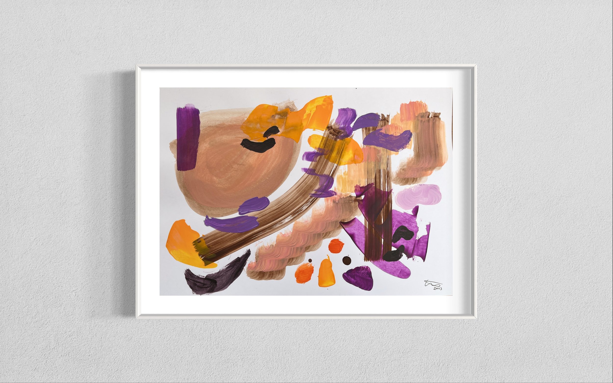 Poly Amor No. 1 - Original, A4 | Lily Okamoto | Contemporary Abstract ...
