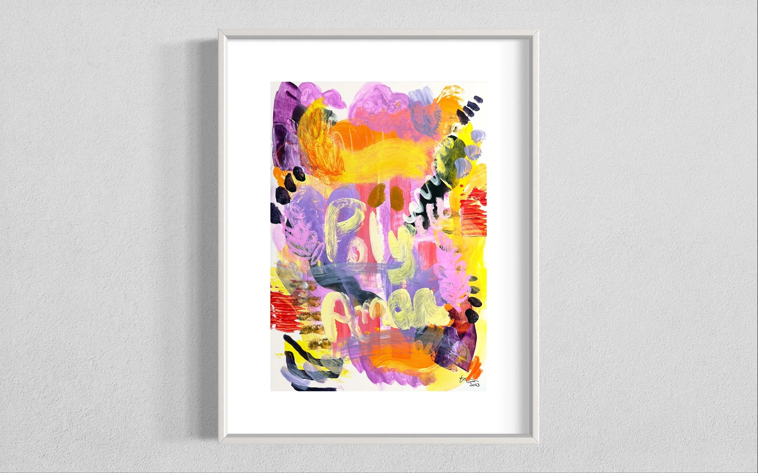 Poly Amor No. 1 - Original, A4 | Lily Okamoto | Contemporary Abstract ...