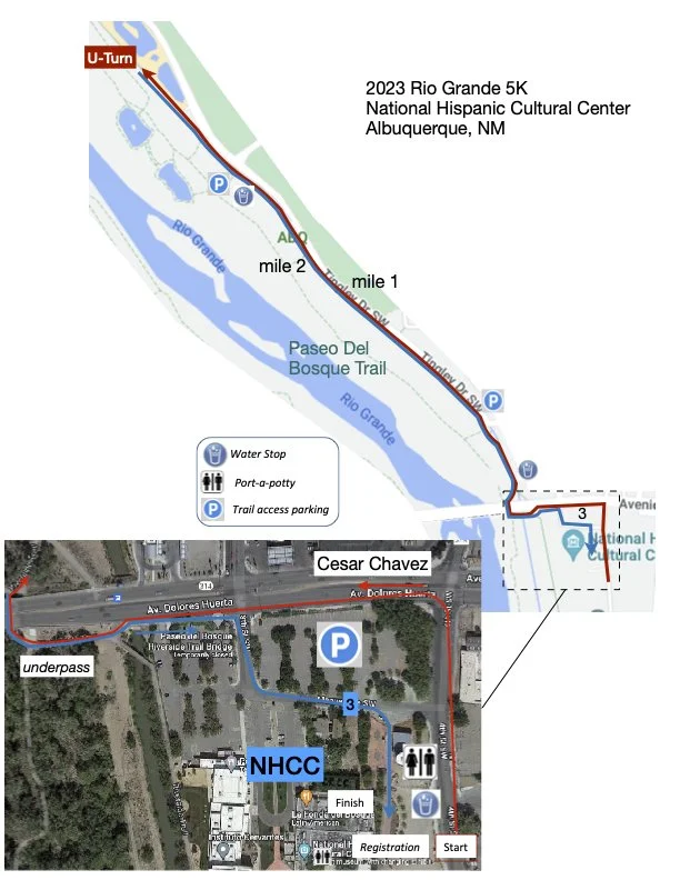 Course Map — Rio Grande Half Marathon