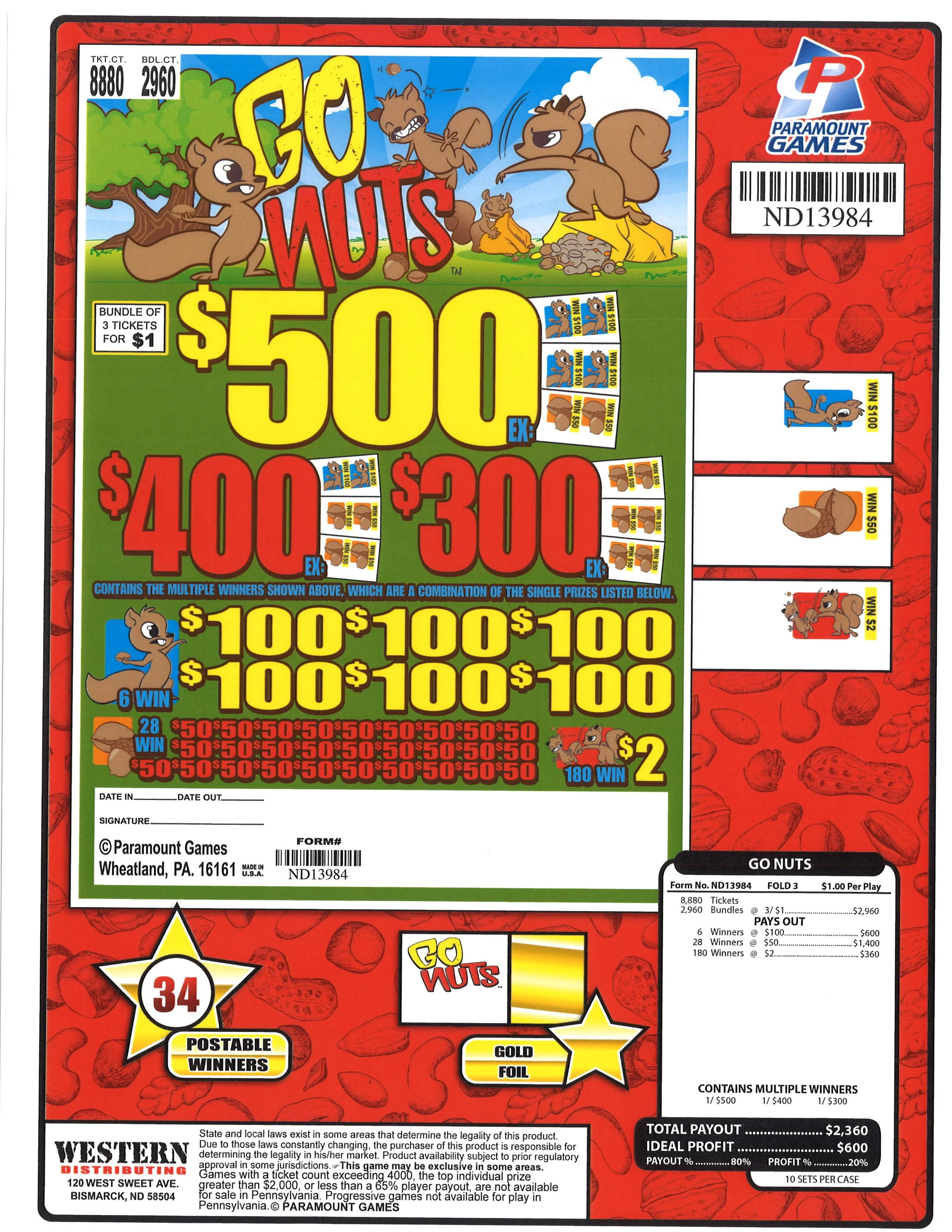 Jar Tickets - $1 — Western Distributing