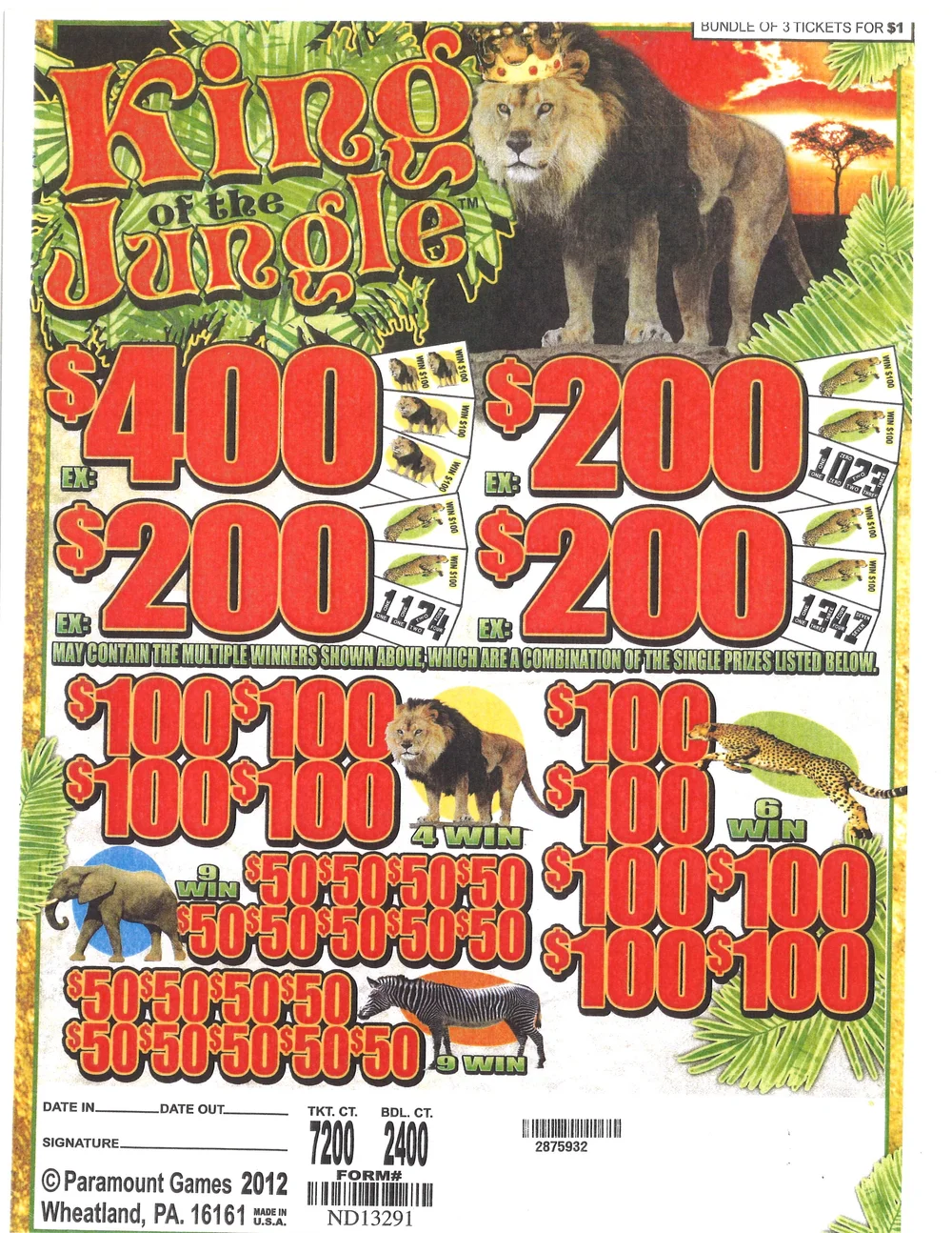 Jar Tickets - $1 — Western Distributing