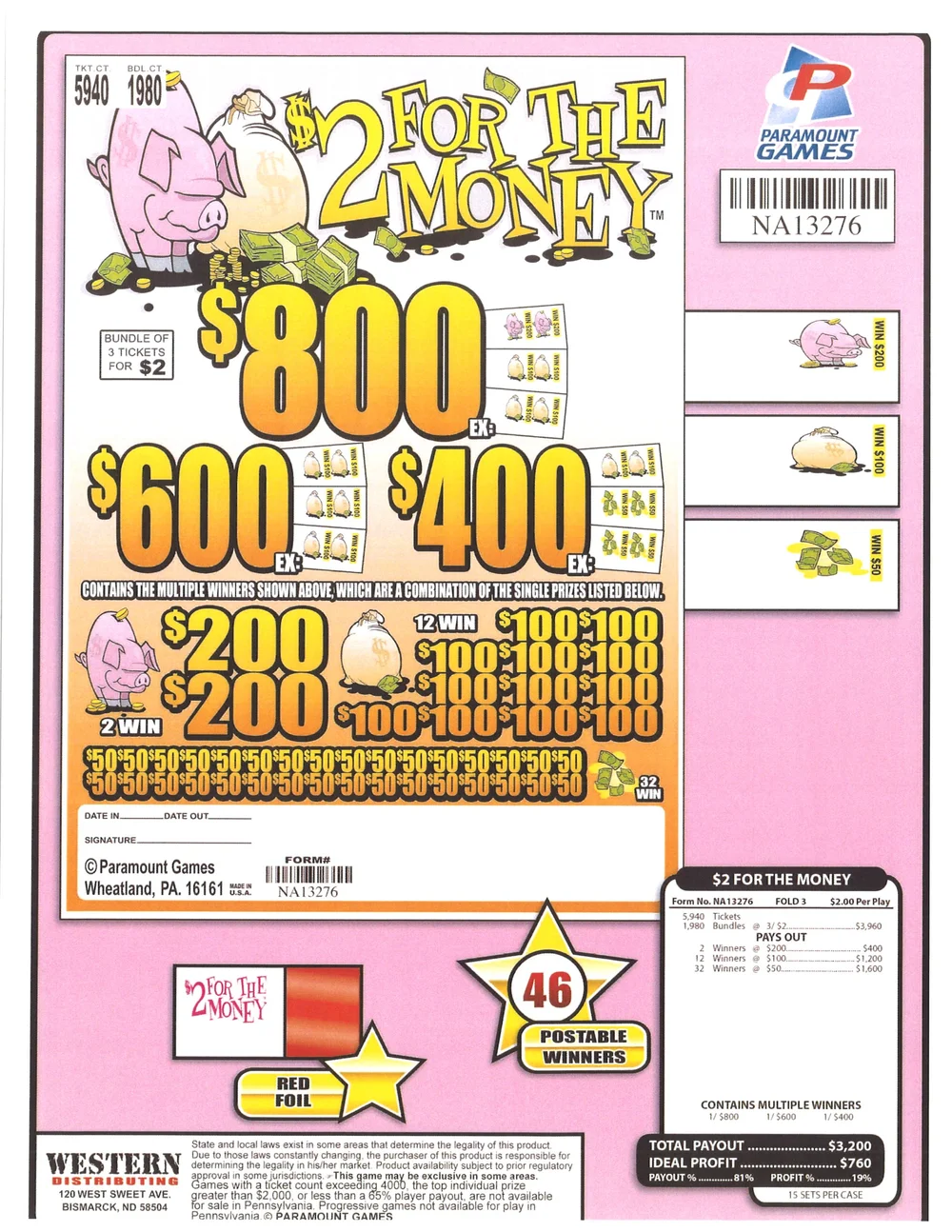 Jar Tickets - $2 — Western Distributing