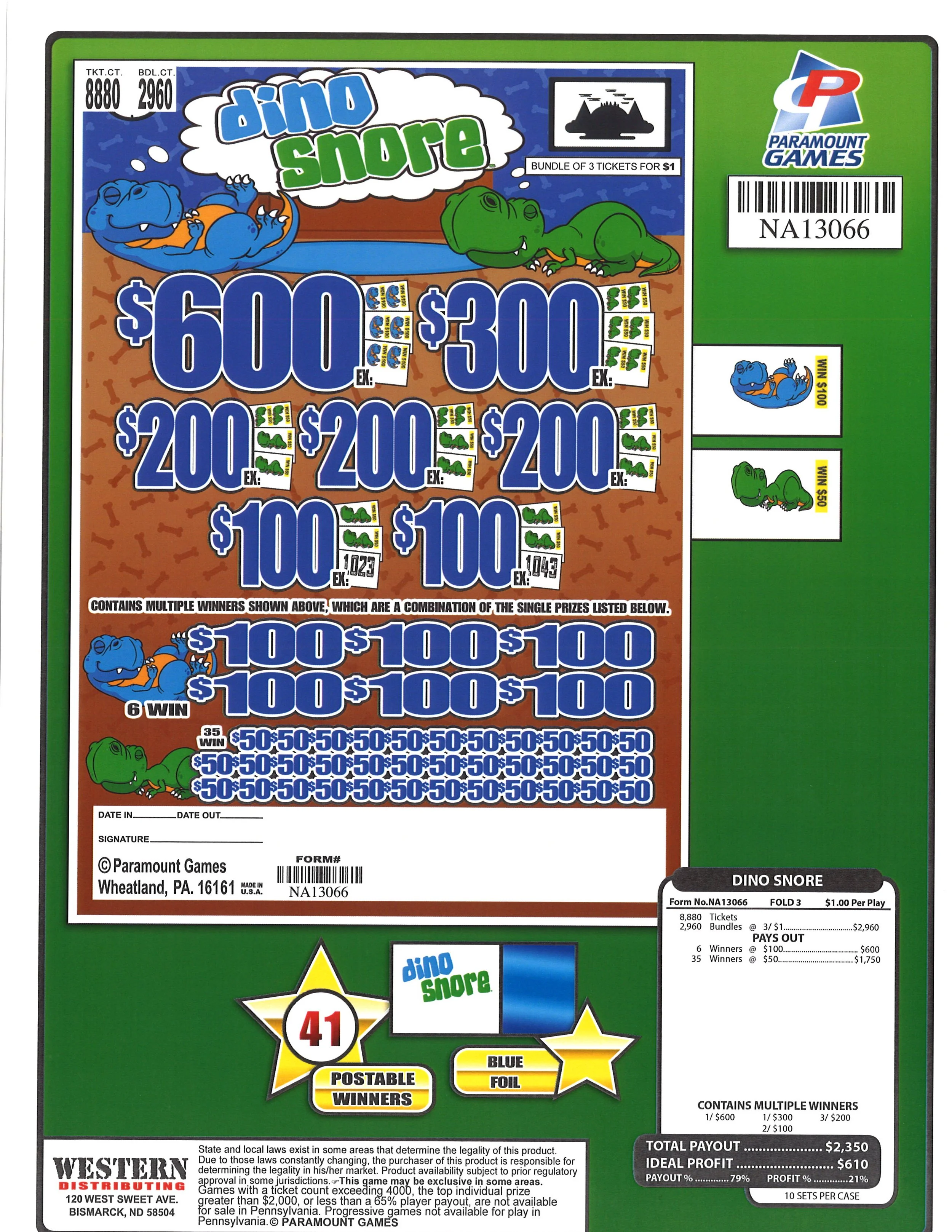 Jar Tickets - $1 — Western Distributing