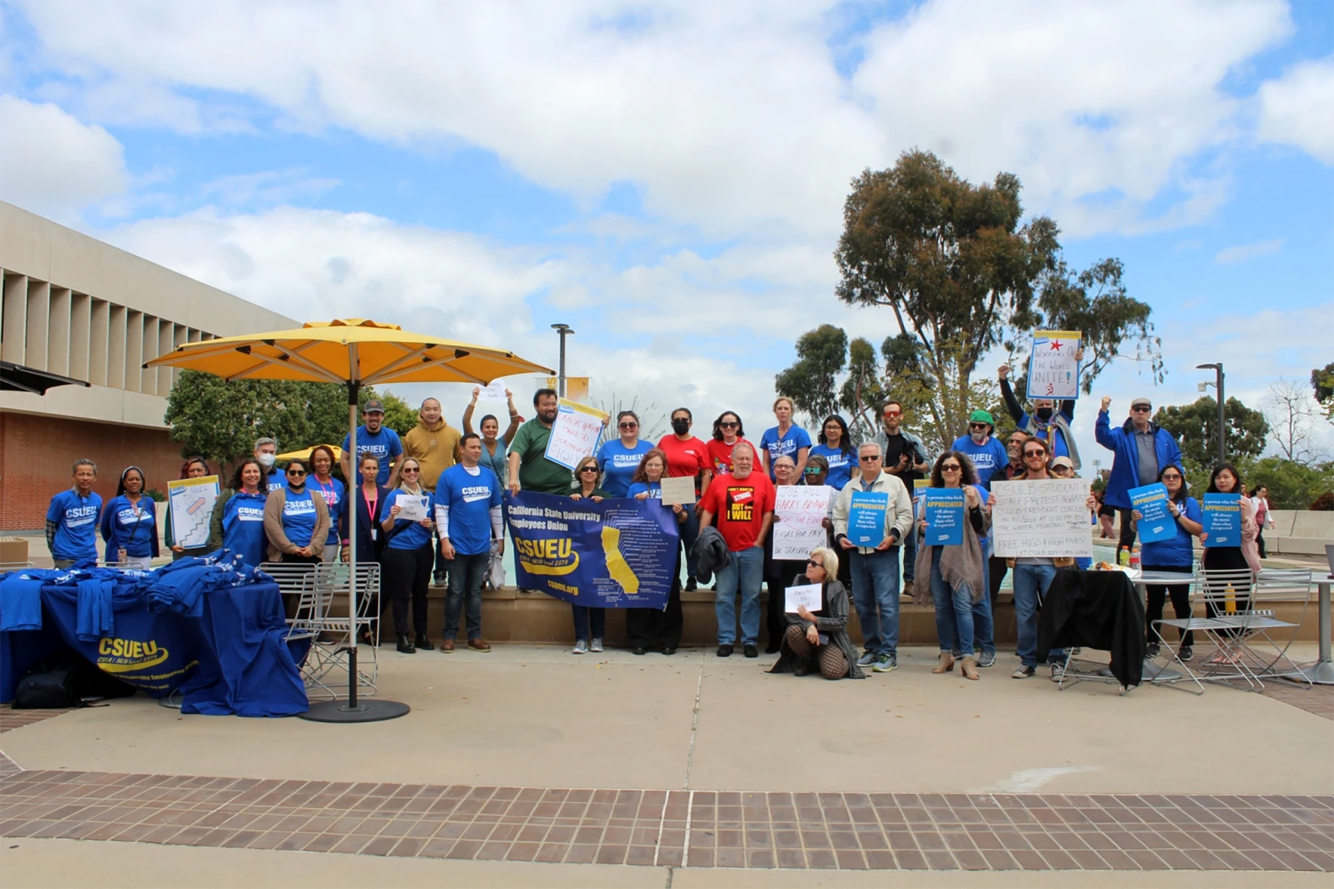 Help me organize a statewide DSA presence in the impending CSU strikes ...