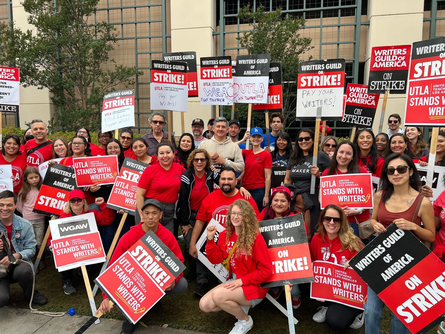DSA Members Help to Organize WGA/UTLA Picket — California DSA