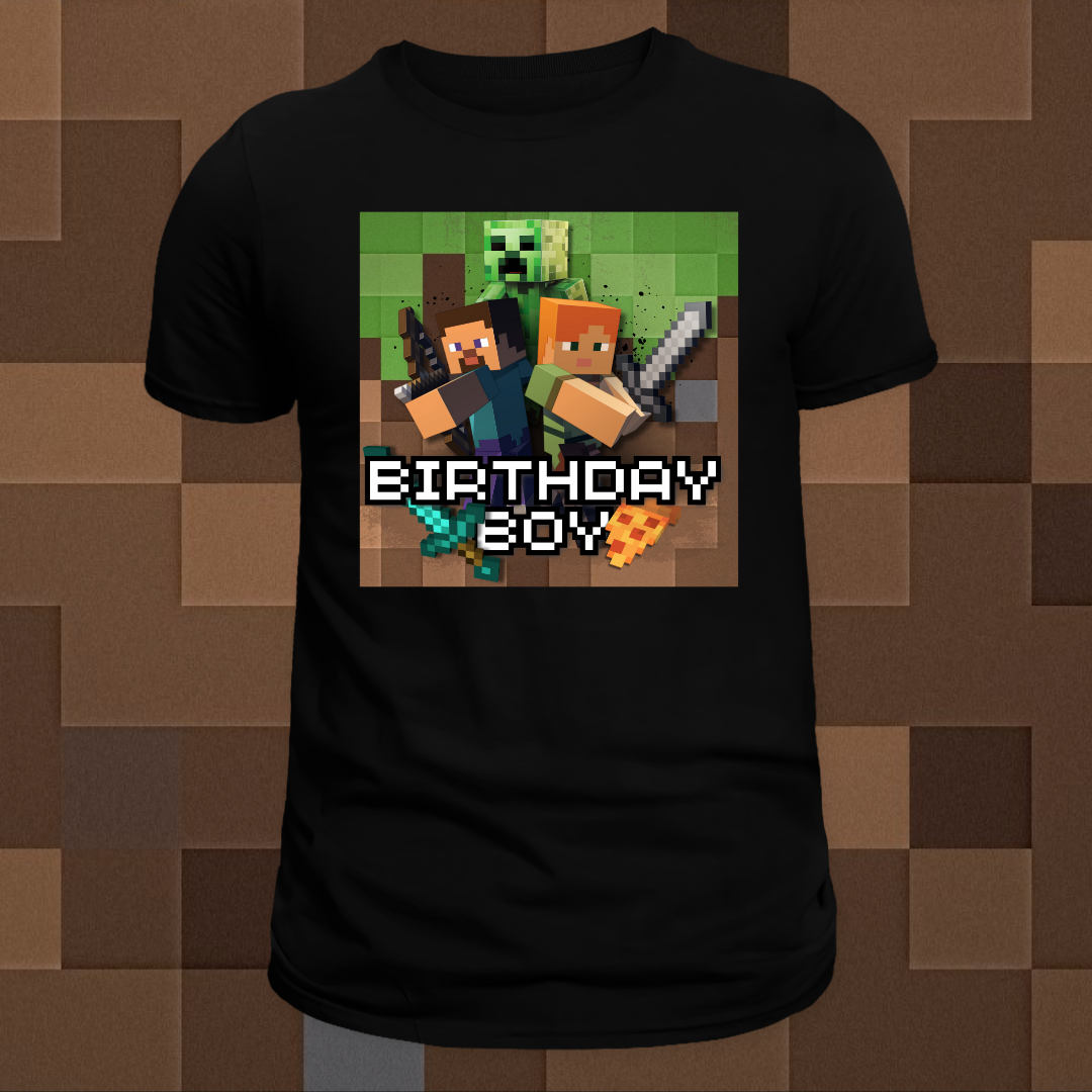 Minecraft Birthday Boy tee — Casa de Casey
