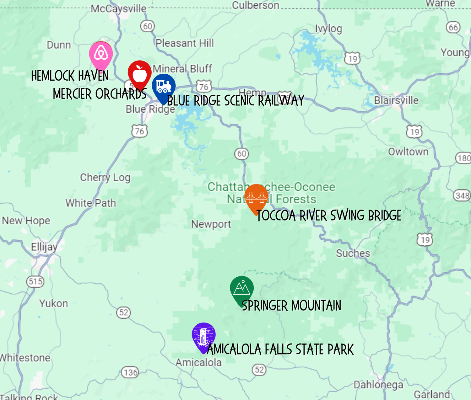 Spring Break in Blue Ridge, Georgia — Casa de Casey