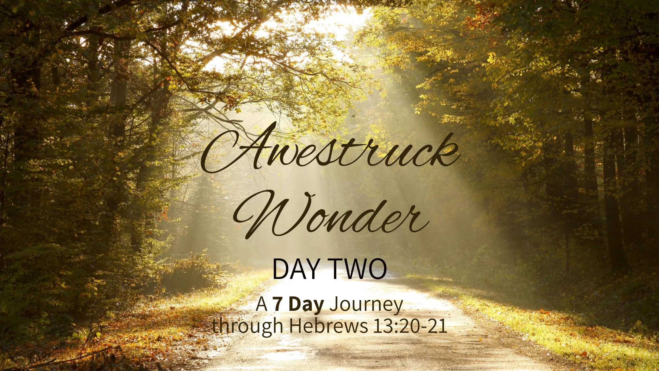 Awestruck Wonder - Day Two: Brought Jesus Up From the Dead — Abide In Him