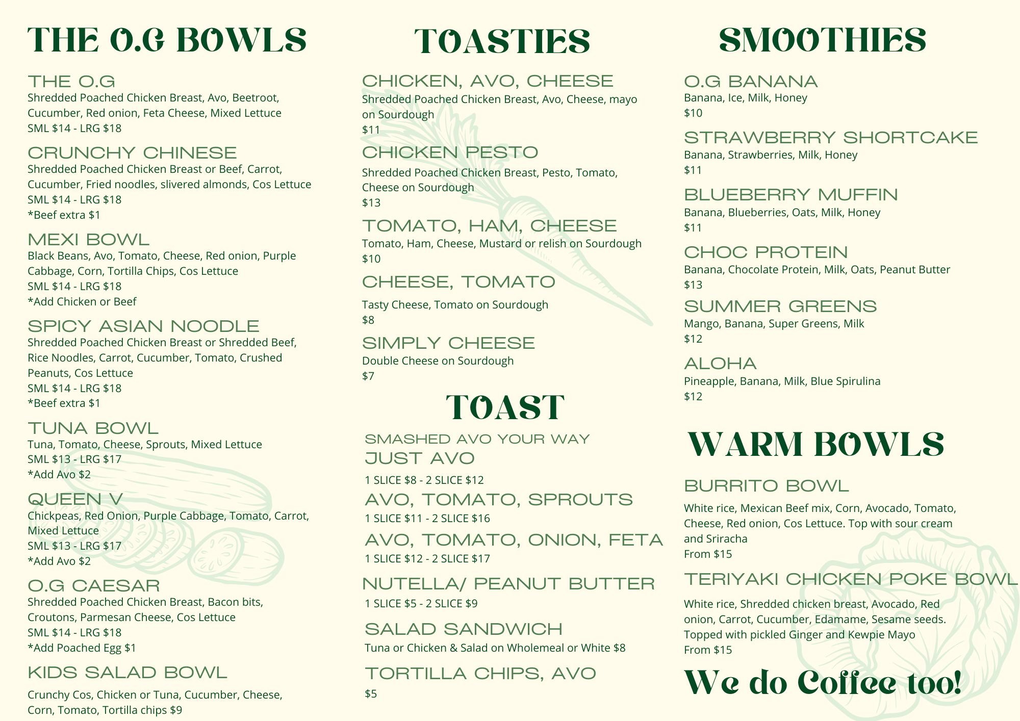 Menu — OG Bowls