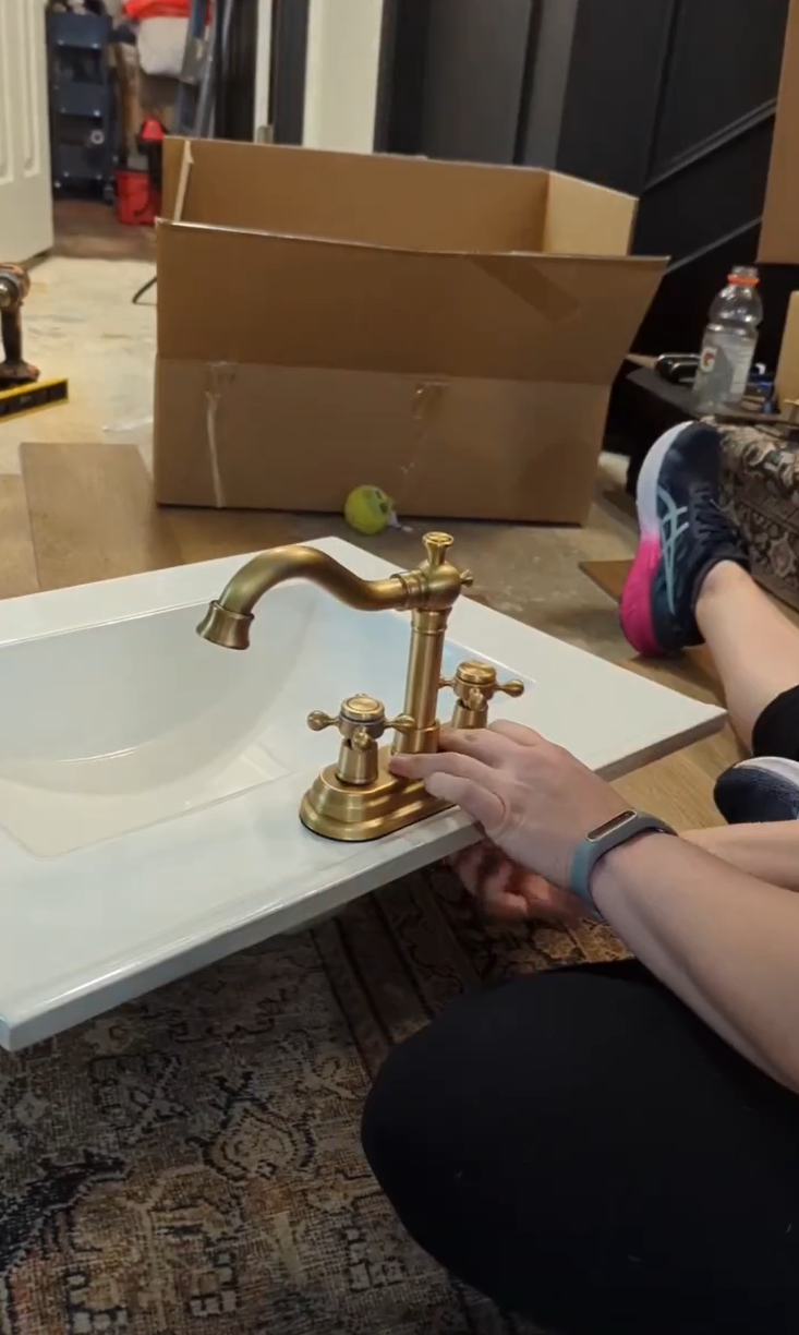 DIY: How to Completely Redo Your Powder Room 100% Solo — ONE ROOM ...