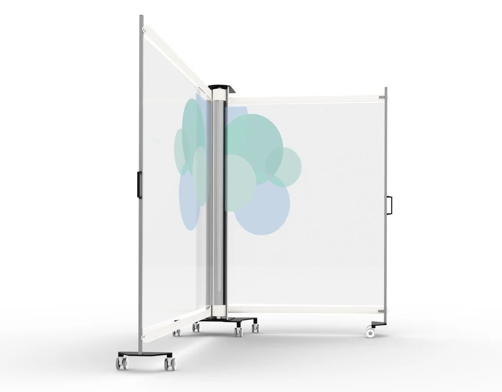 KwickScreen Duo | Dual Retractable Privacy Screen for Hospitals — KwickScreen I Making Spaces