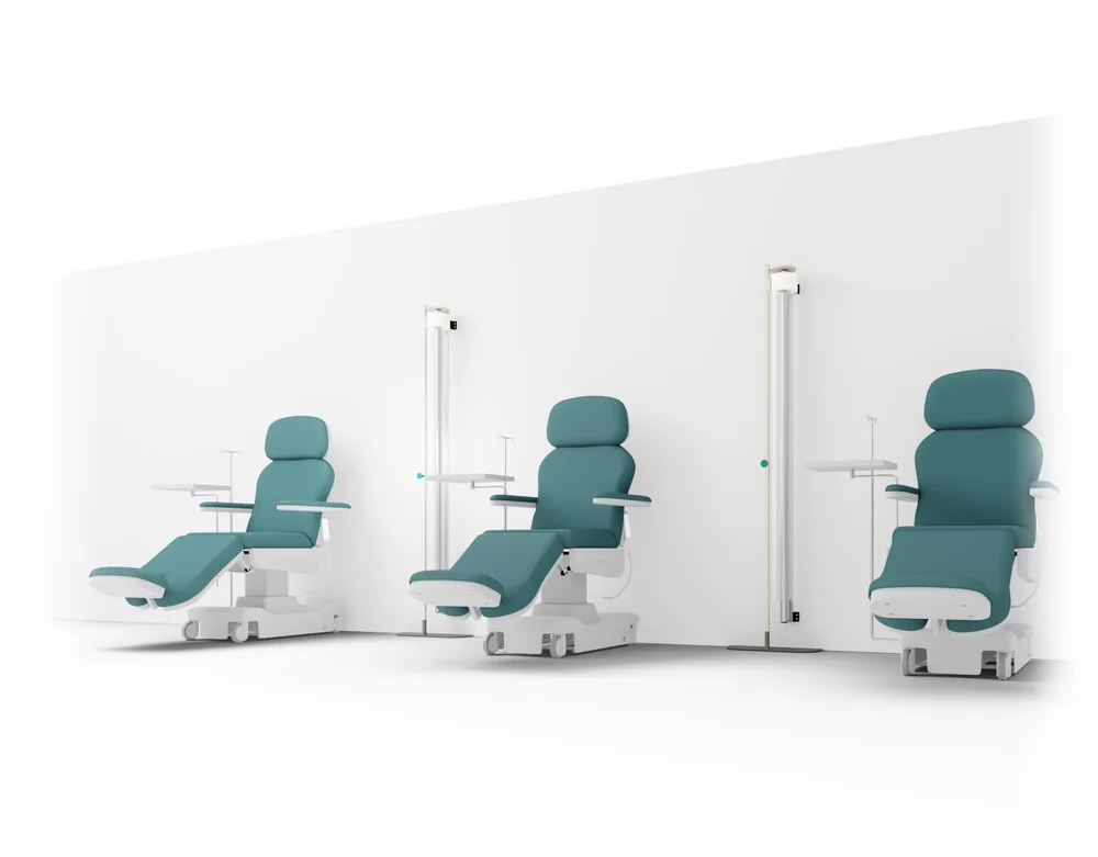 KwickScreen Kin | Compact Fixed-to-Wall Privacy Screen for Hospitals ...