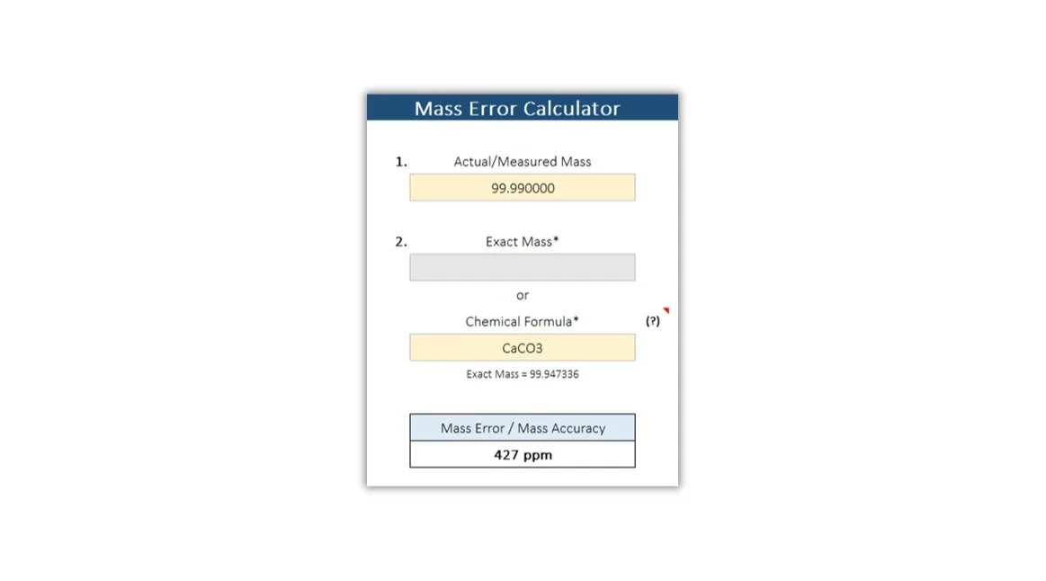 Mass Spectrometry — Downloadable Templates (Full Version) | Excel in ...