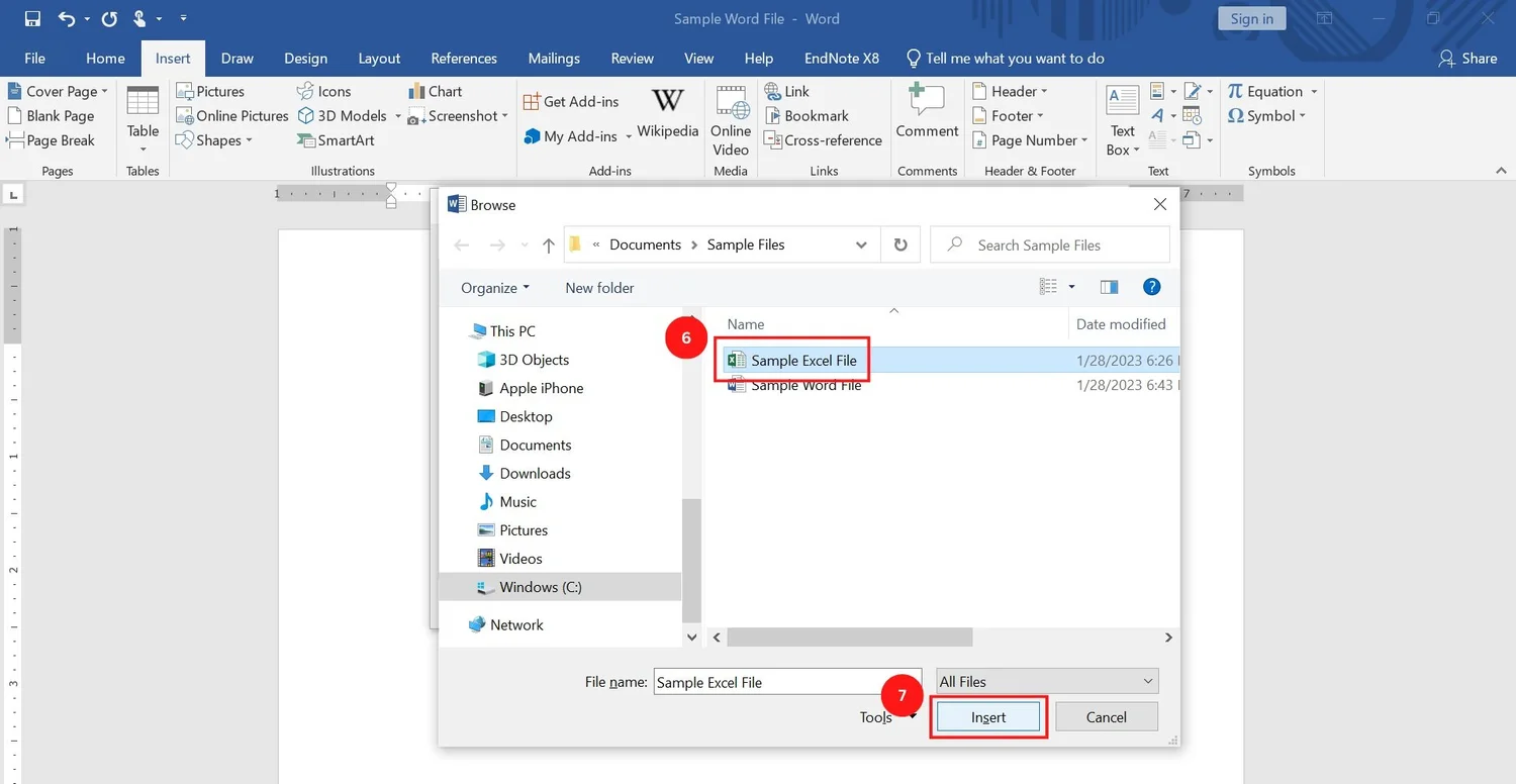 How to Embed an Excel File within a Word Document | Excel in Science