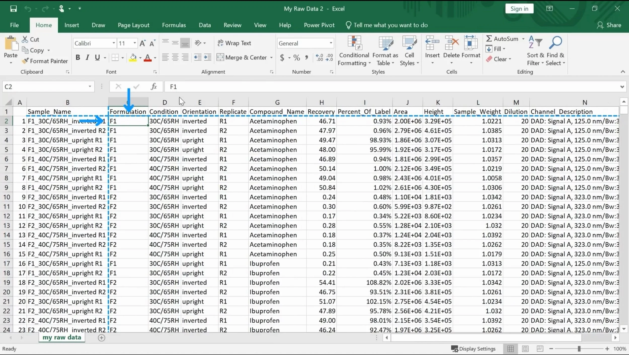 Locking your Columns and Rows Using Freeze Panes | Excel in Science