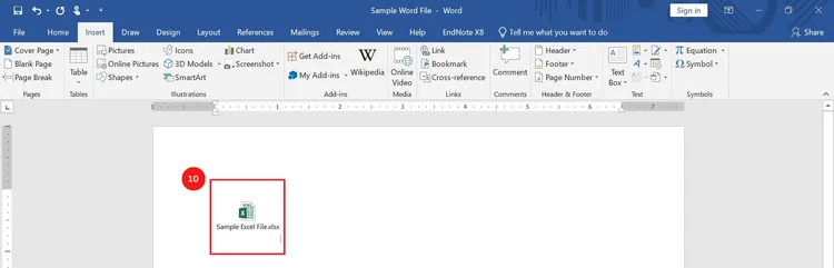 How to Embed an Excel File within a Word Document | Excel in Science