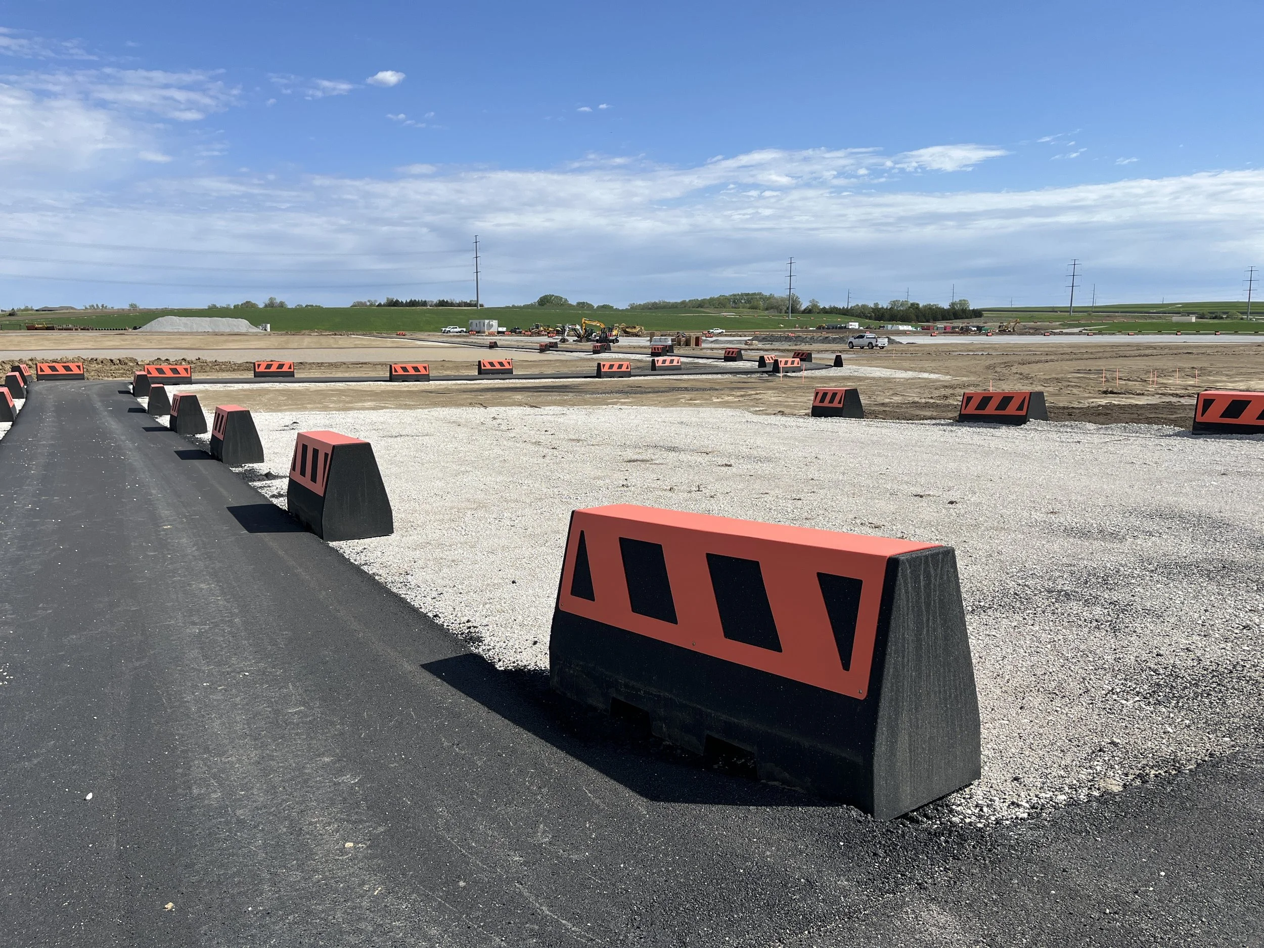 Recycled rubber barriers are better than concrete barriers.