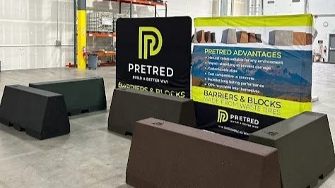 Recycled rubber barriers are better than concrete barriers.