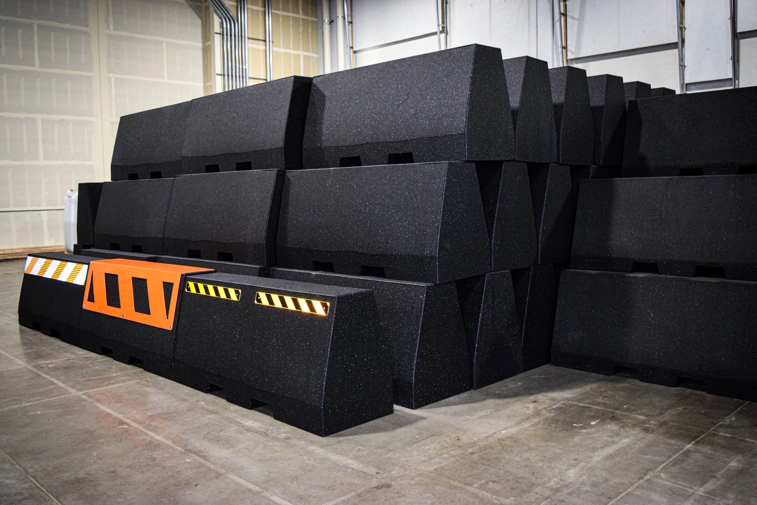 Sustainable barriers made from recycled waste tires with 95% less ...