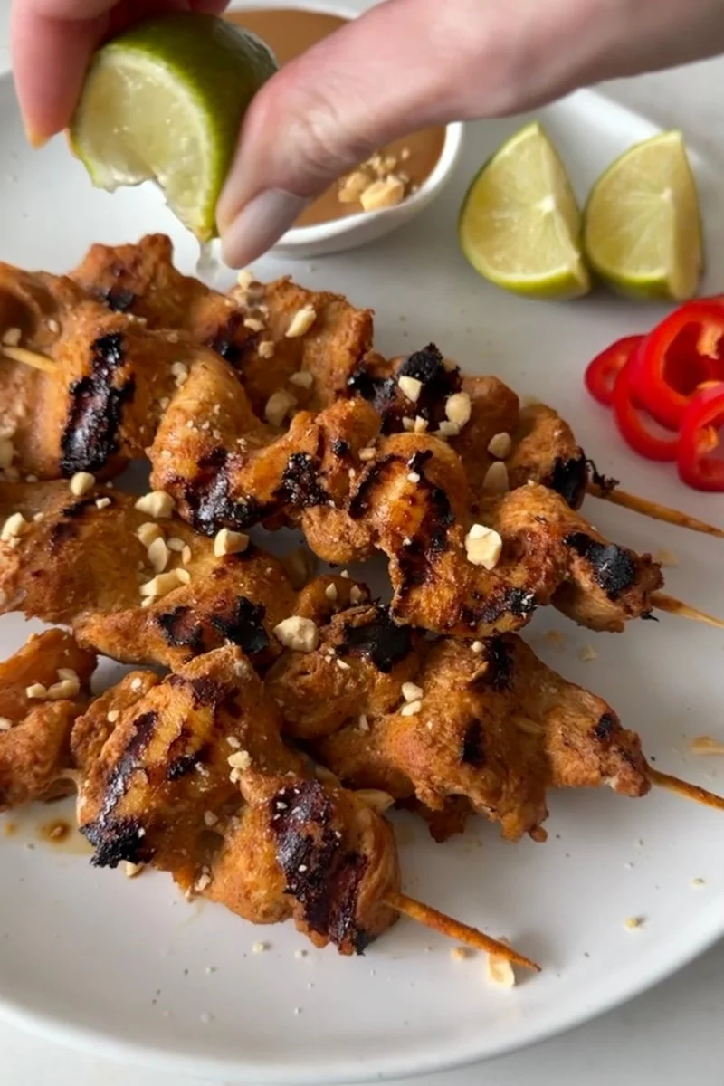 Thai Chicken Satay with Peanut Sauce — erin dittmer