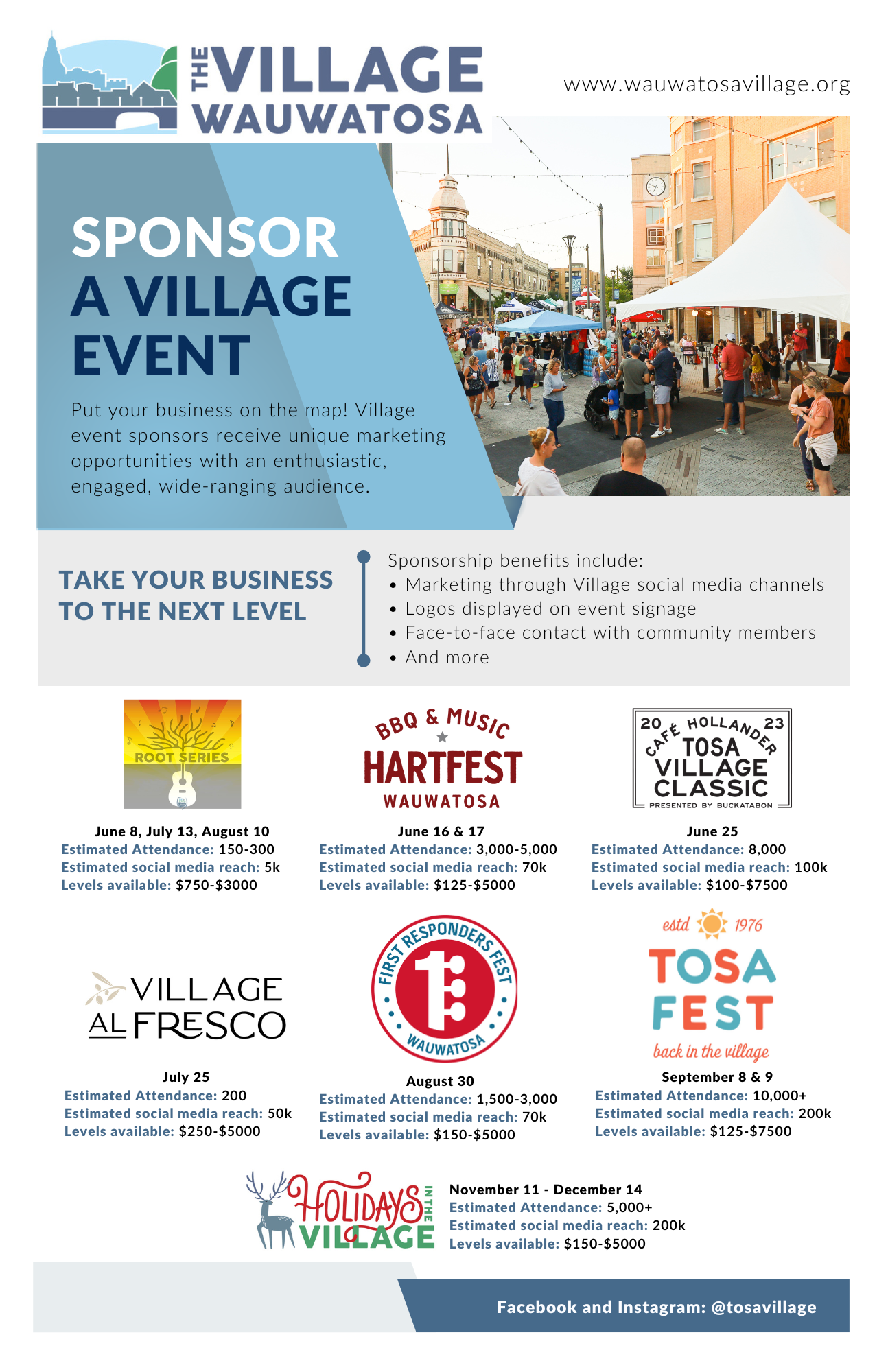 Sponsor an Event — The Village of Wauwatosa