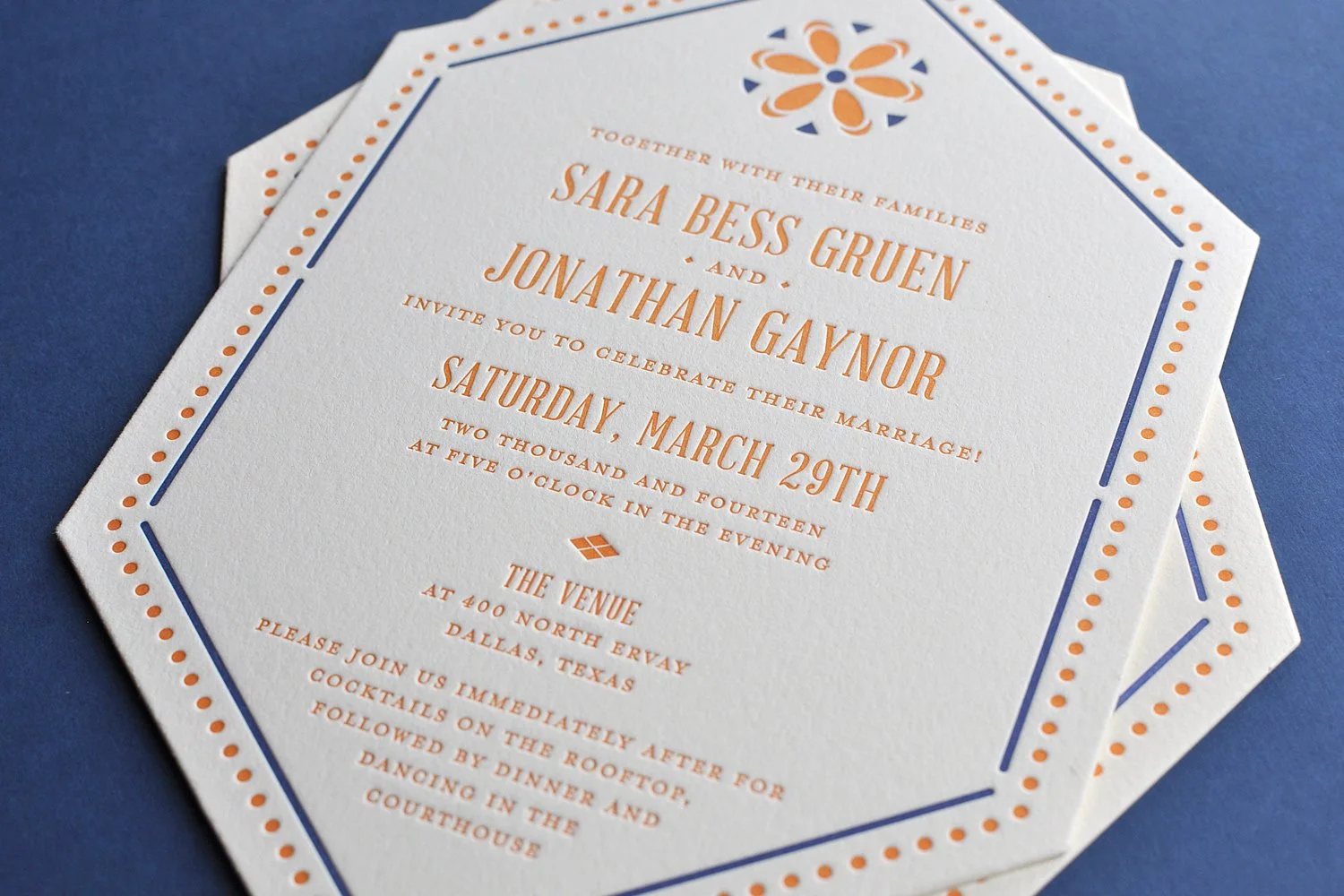 Die Cut Wedding Invitation Suite — Elefant Press