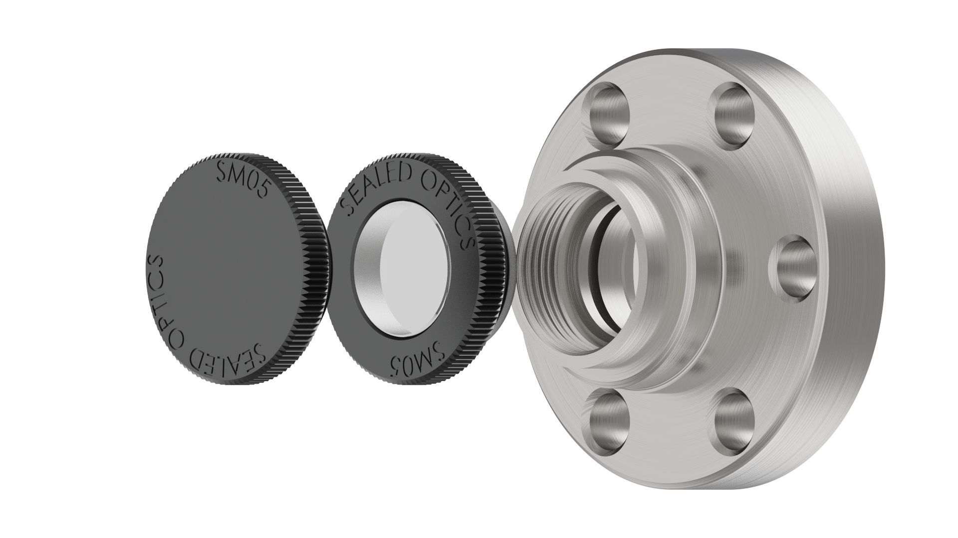 Calcium Fluoride UV Grade UHV Viewport on a 304ss 1.33 Conflat Flange ...