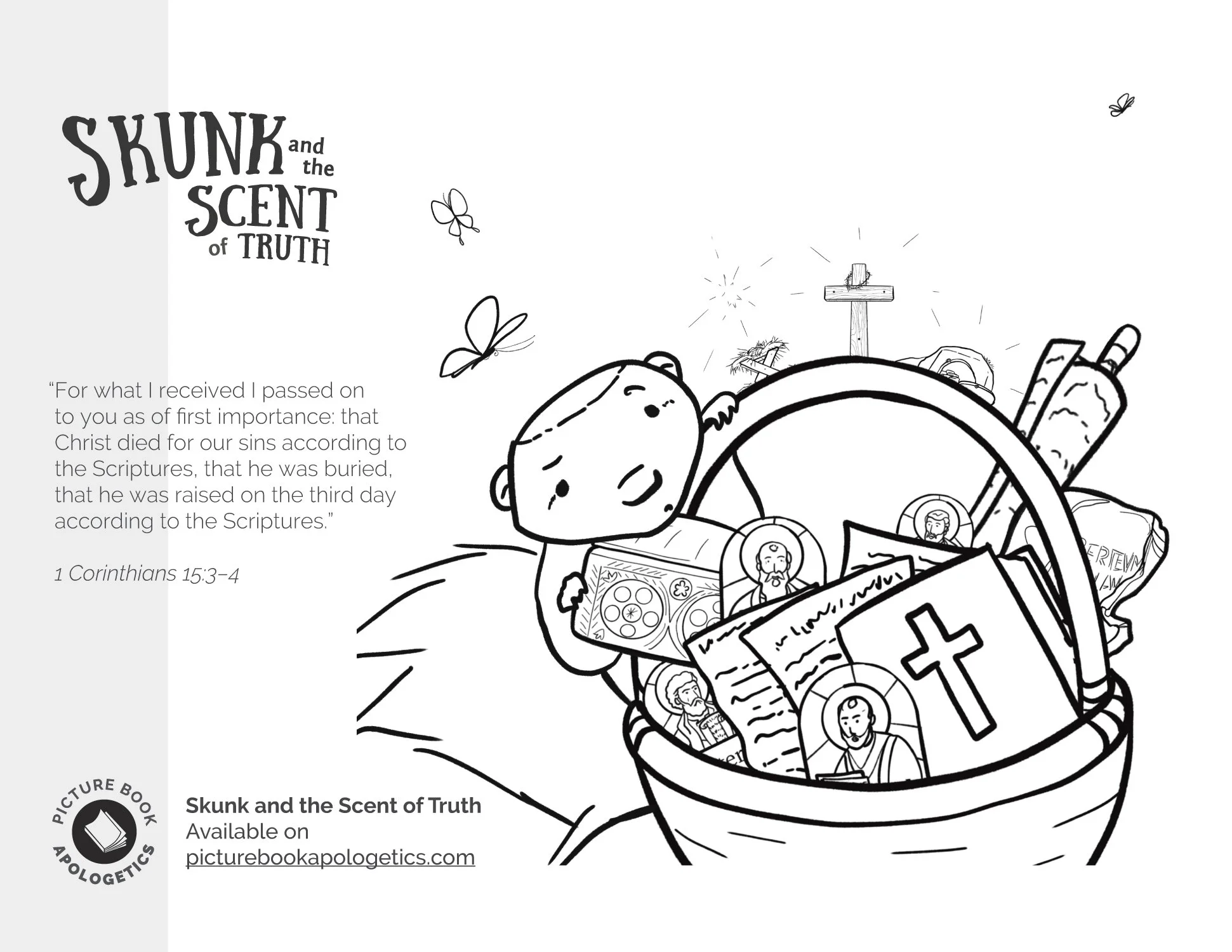 Coloring Page & Memory Verse Bundle — Picture Book Apologetics