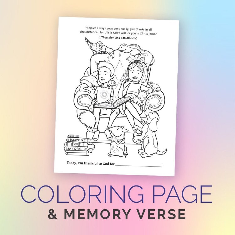 Coloring Page & Memory Verse Bundle — Picture Book Apologetics