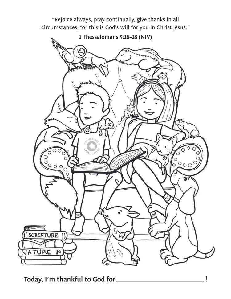 Coloring Page & Memory Verse Bundle — Picture Book Apologetics