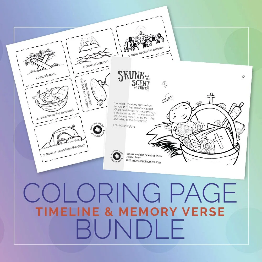 Coloring Page & Memory Verse Bundle — Picture Book Apologetics