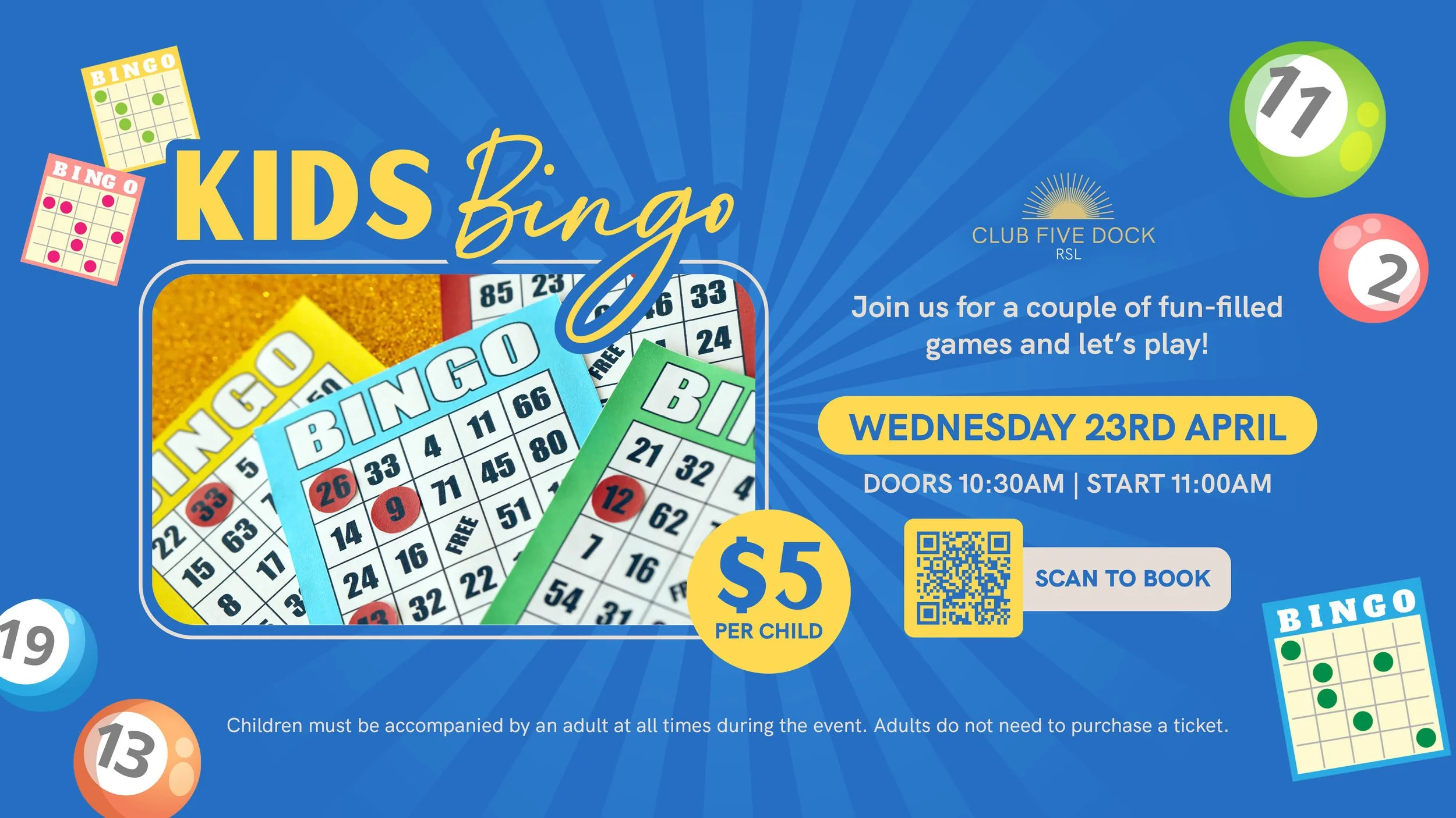 School Holidays: Kids Bingo — Club Five Dock RSL