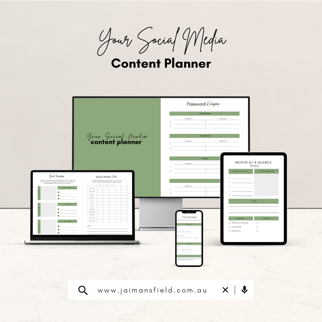 Social Media Content Planner — Jai Mansfield Business Consultant