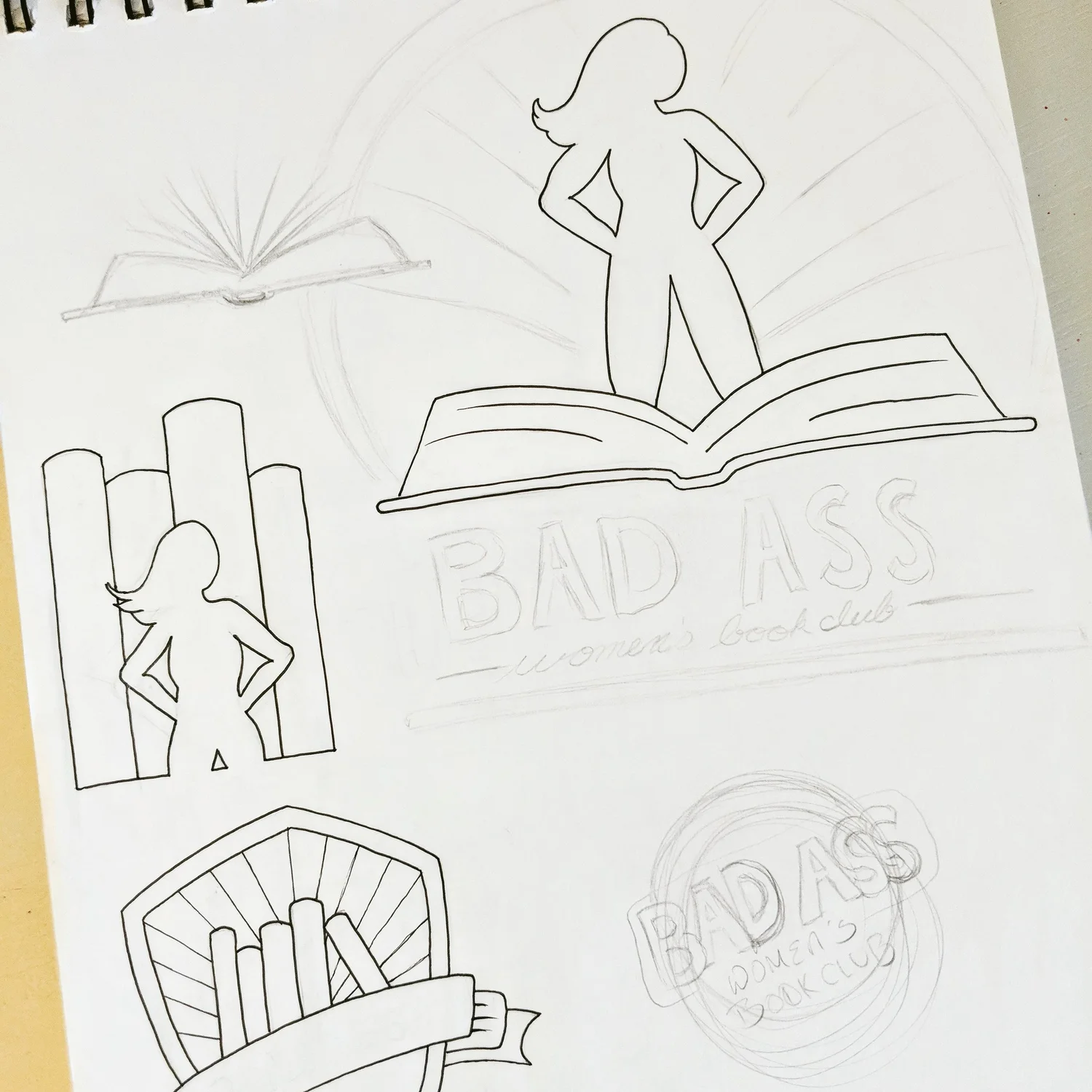 My process as a hand drawn logo designer