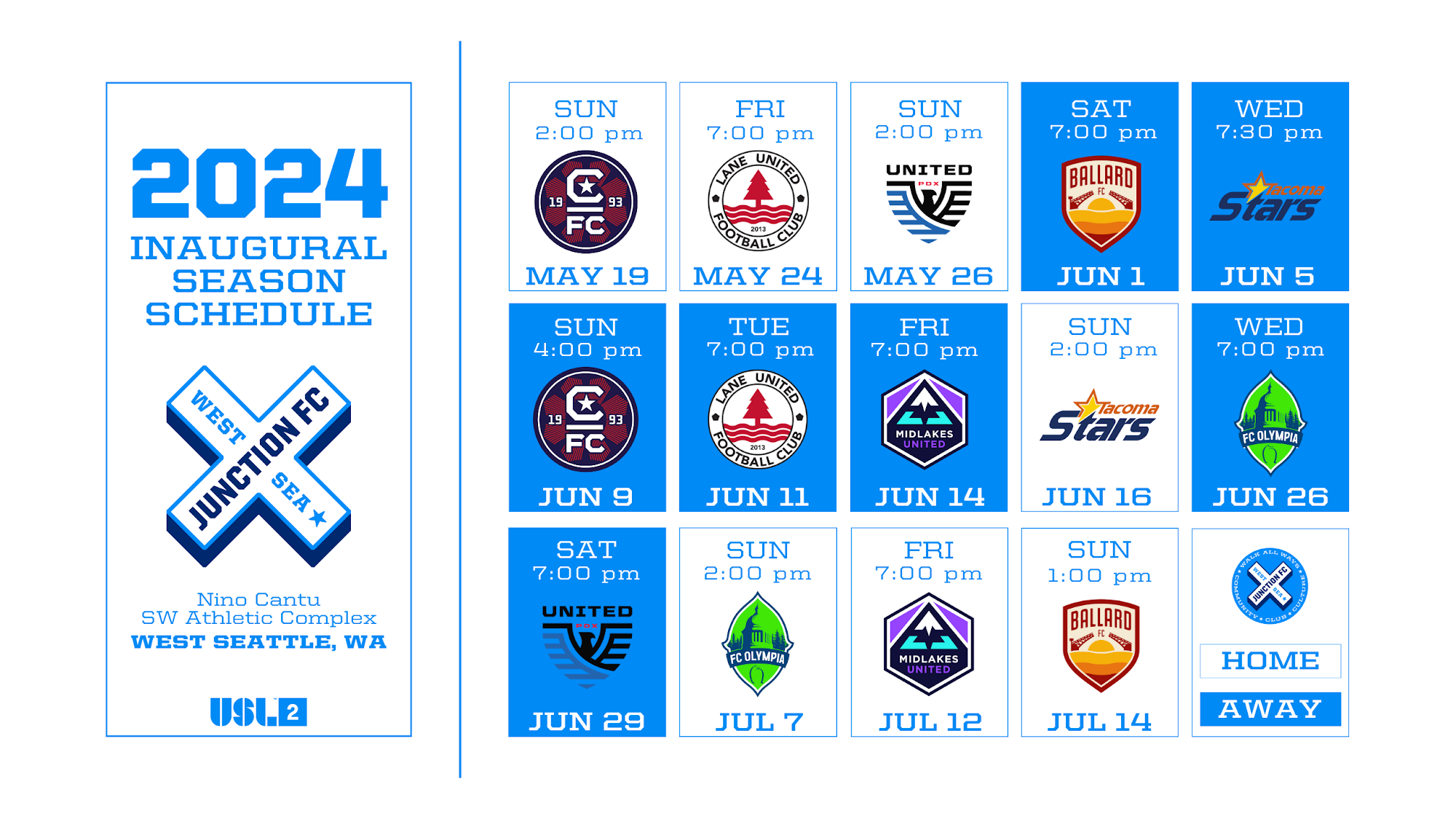 West Seattle Junction FC unveils schedule ahead of inaugural season ...