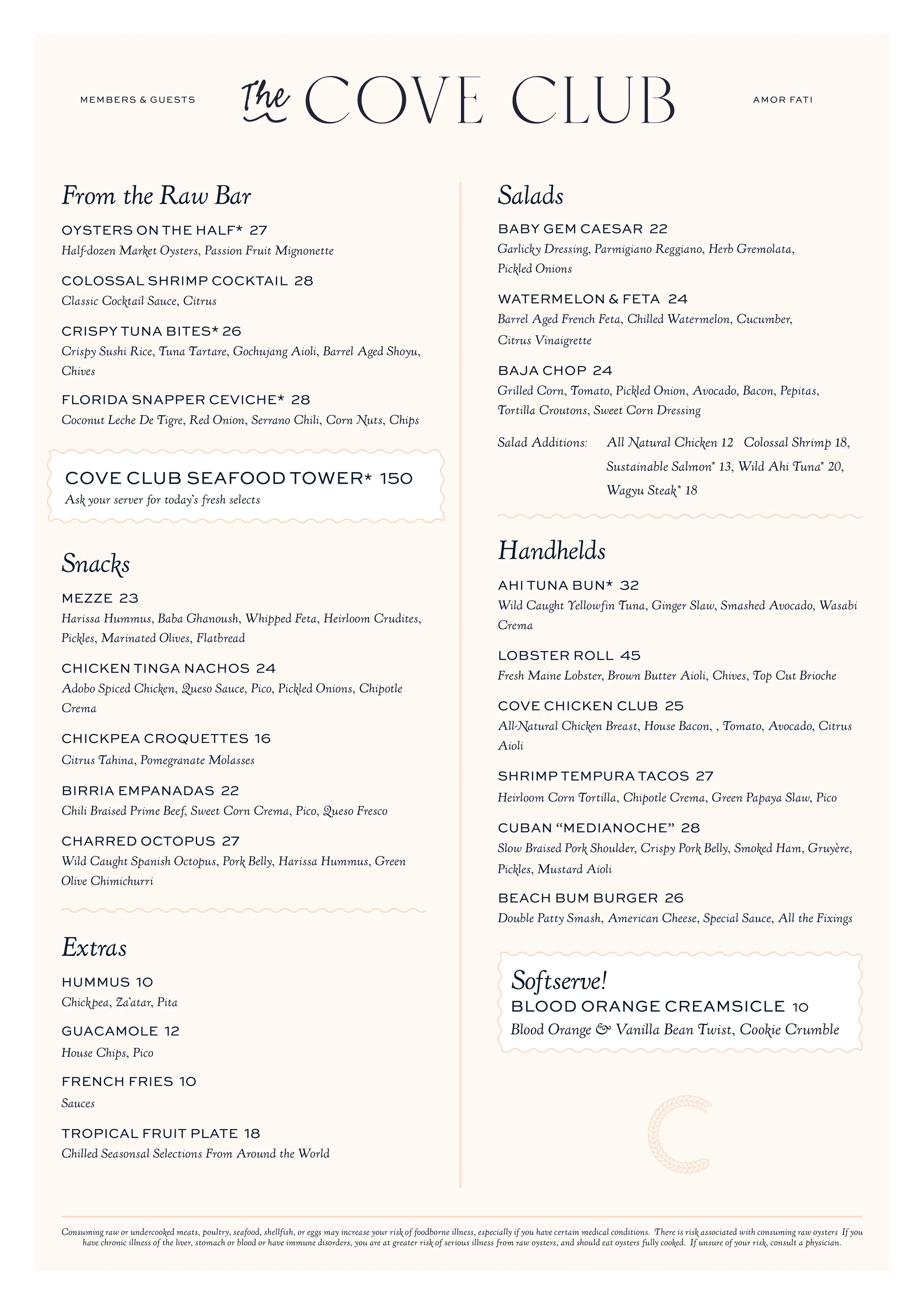 QR Menus — The Cove Club