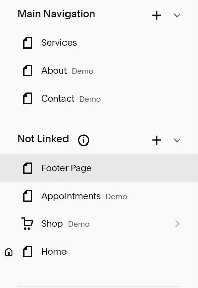 How to add footer navigation in Squarespace 7.1 and 7.0