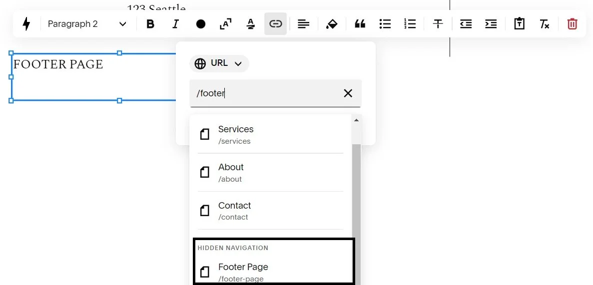 How to add footer navigation in Squarespace 7.1 and 7.0