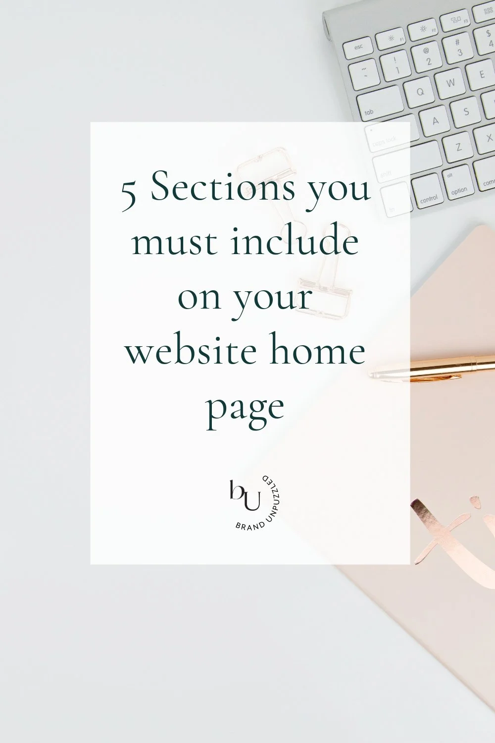 5 sections you should include on your website home page