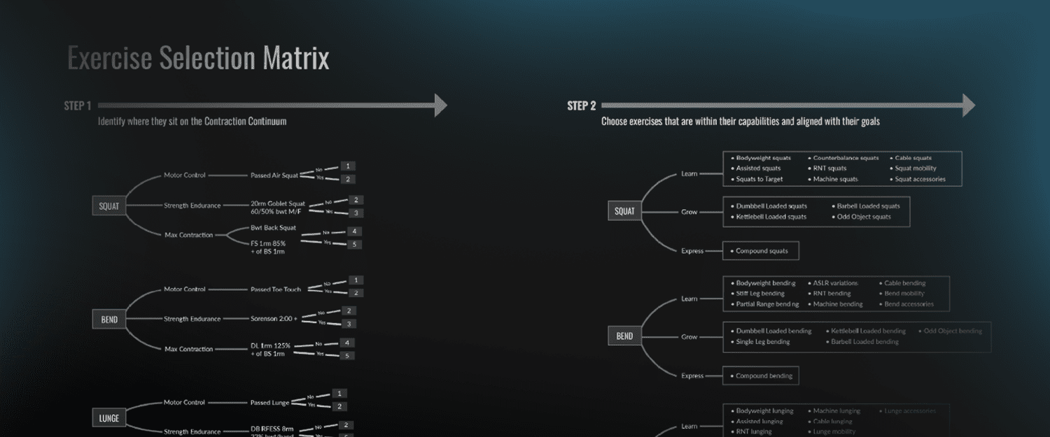 Exercise Selection Matrix - Free Guide — CoachRx