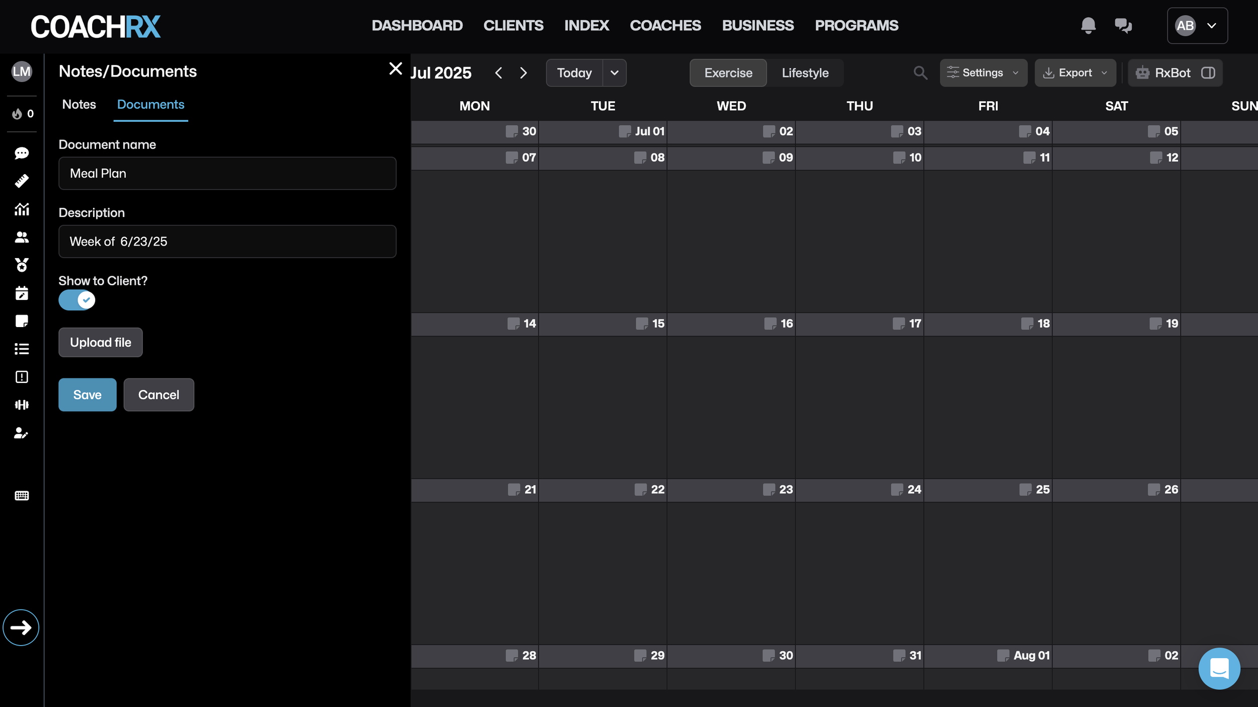 Personalized Nutrition Coaching & Meal Plans — CoachRx