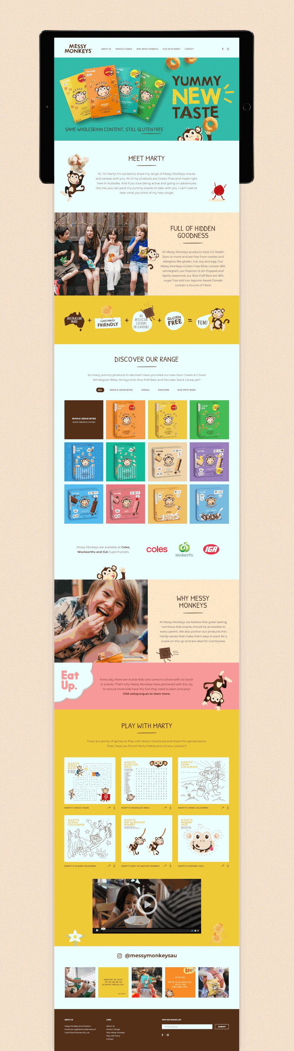 Messy Monkeys Website — Cúpla | Strategic branding & design agency ...