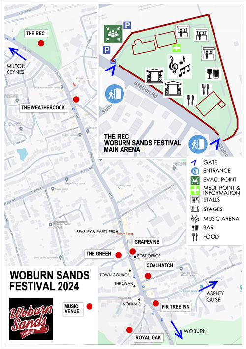 Venue Map — Woburn Sands Festival 2024