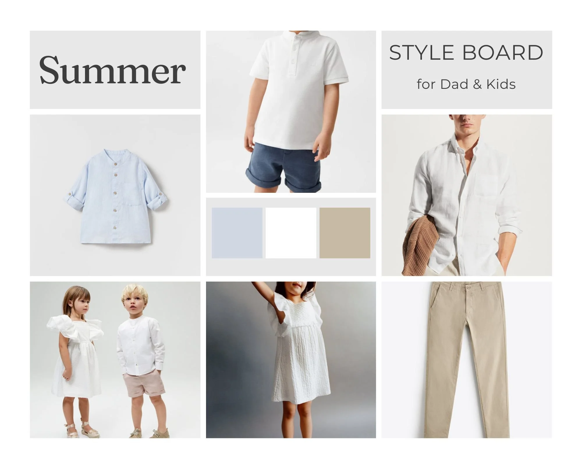 Photoshoot Summer Outfits for Dad & kids