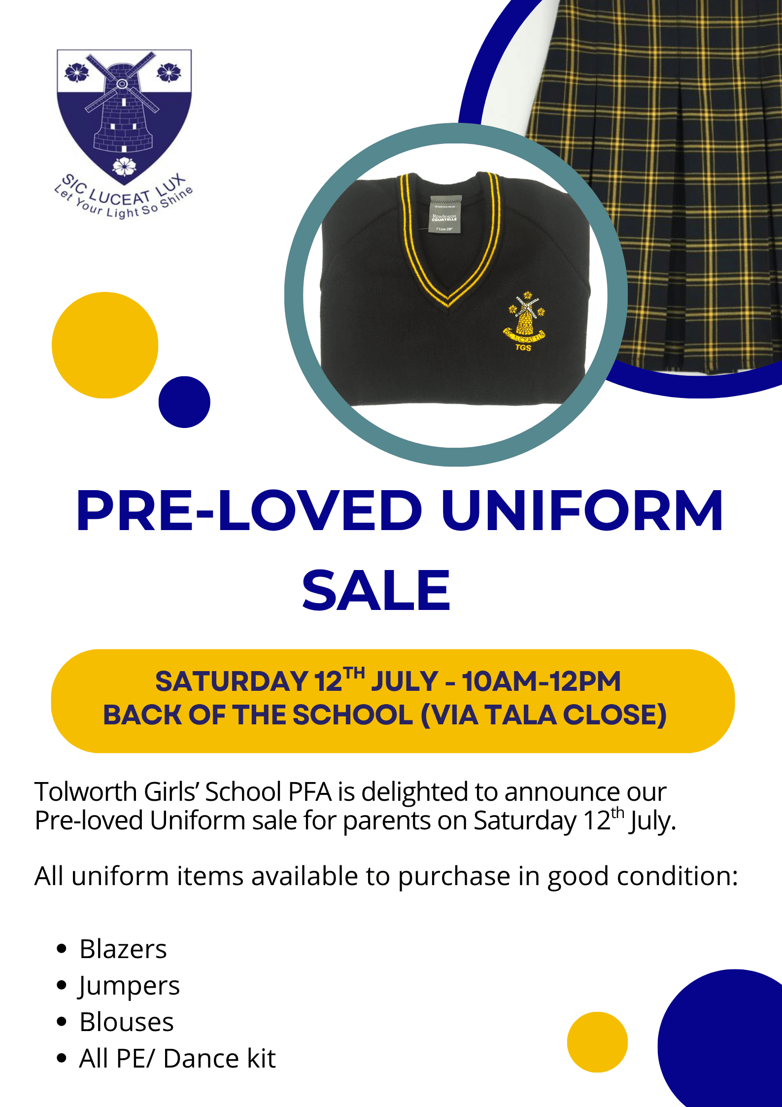 Pre-loved Uniform Sale: Support Our Community and Save — Tolworth Girls ...