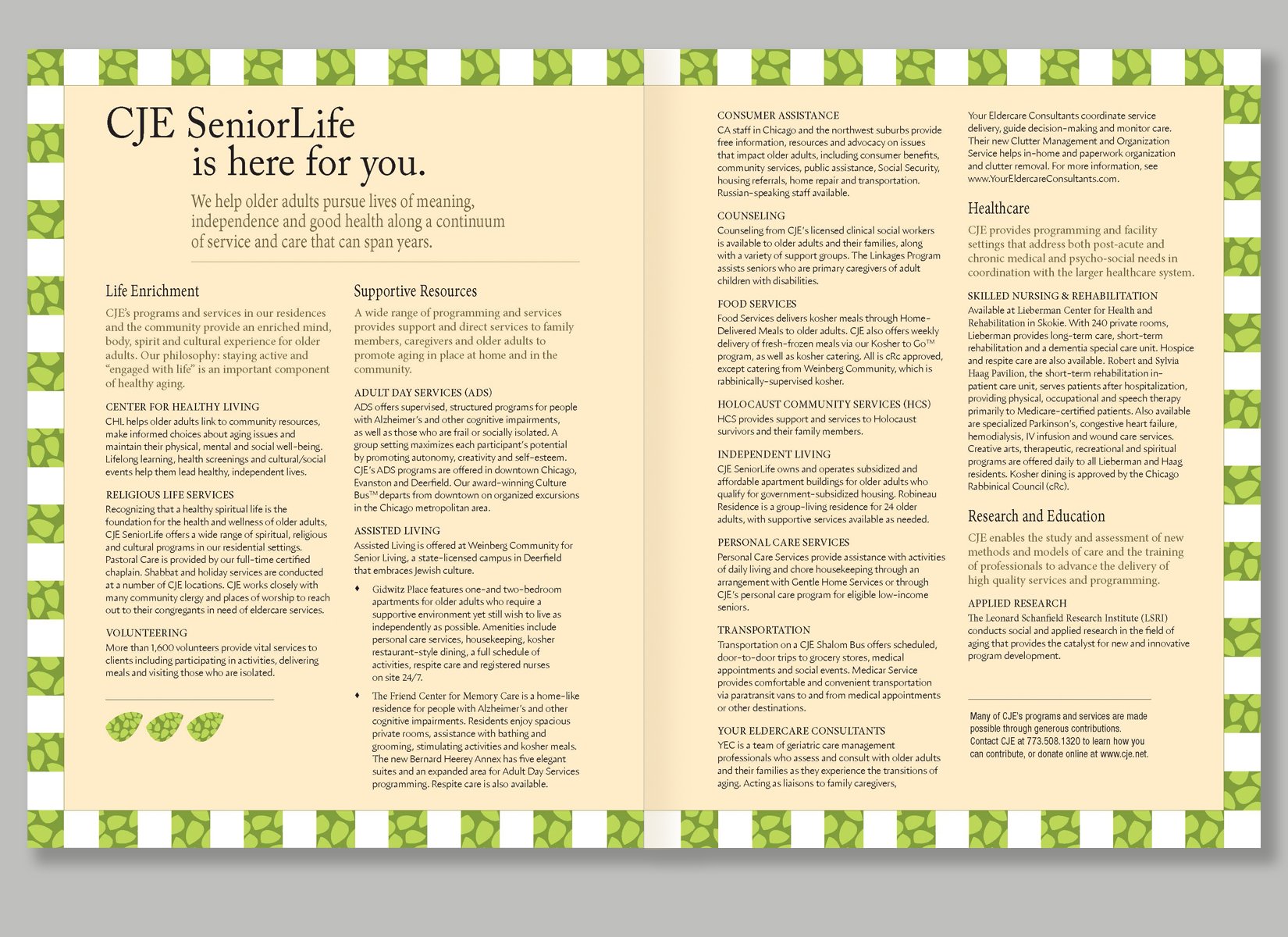 CJE SeniorLife: Brochure — Imbo Gallery