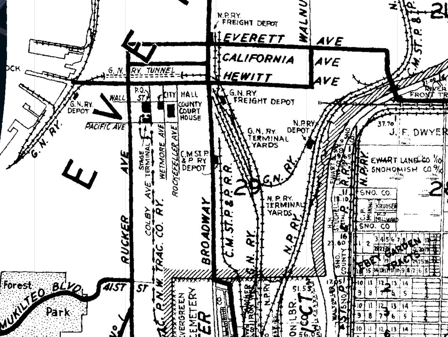 Tracked History, Part 1: Streetcars & Buses — Everett Station District ...