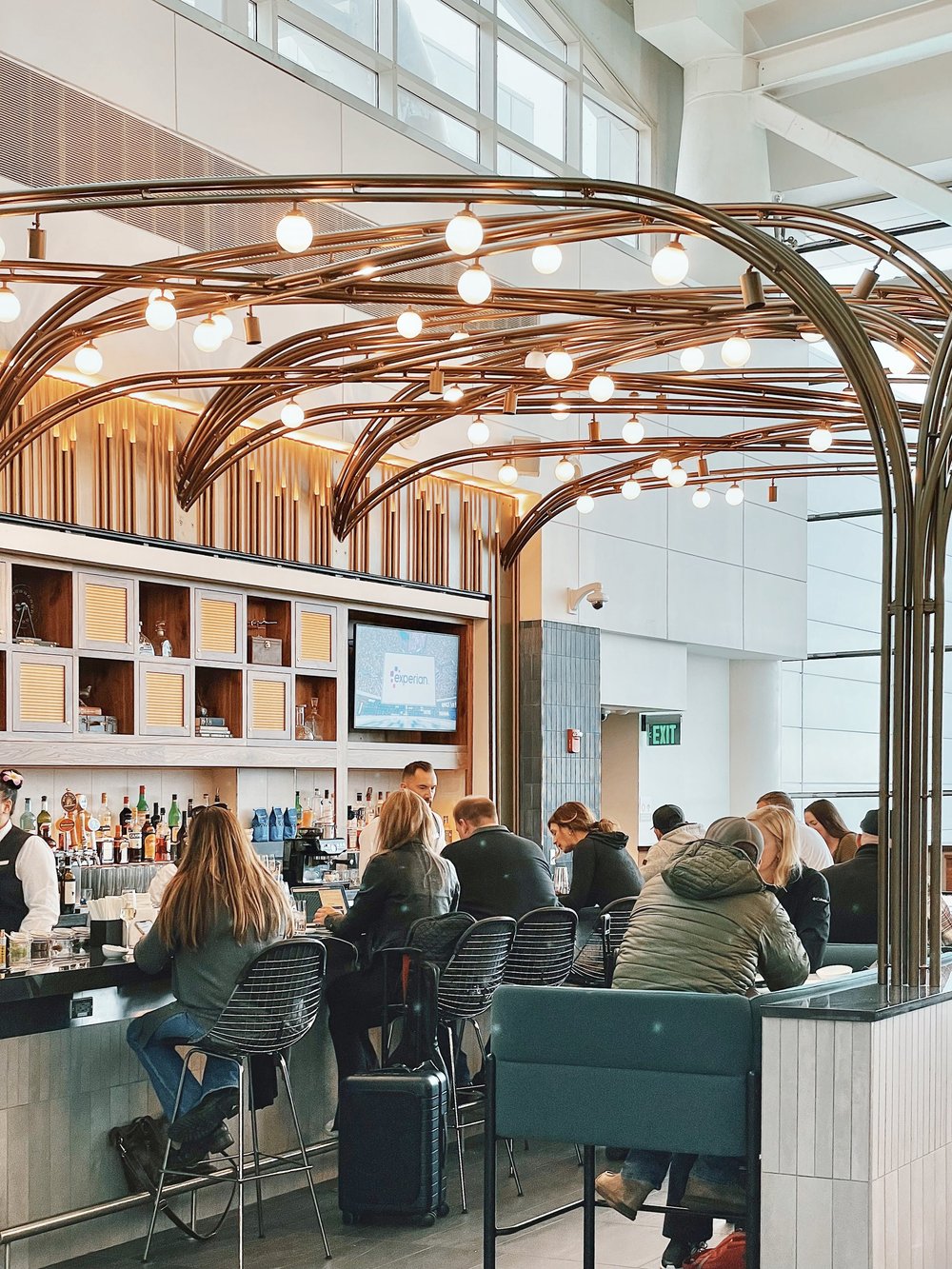 American Express Centurion Lounge | Illuminated Canopy Feature — Dillon ...