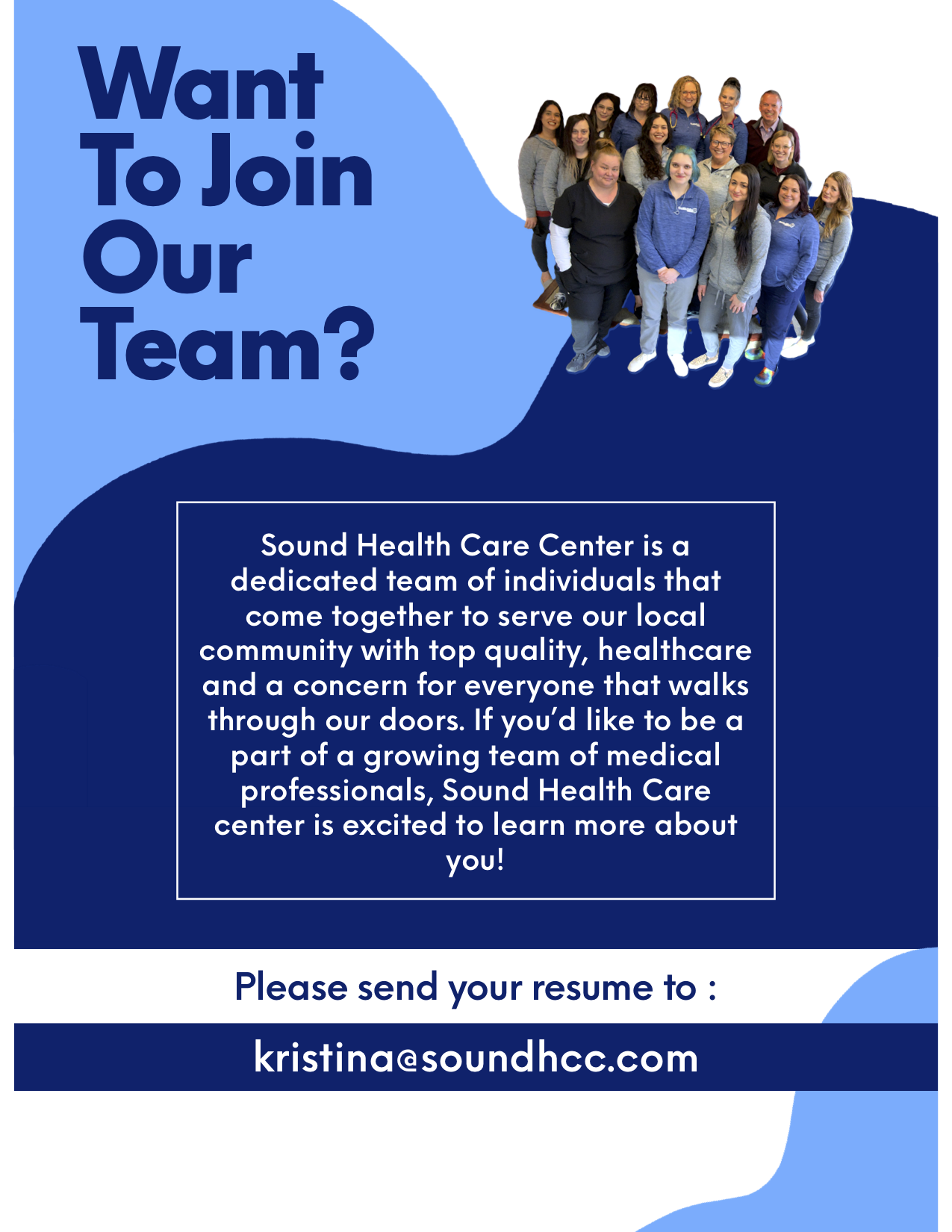 Join Our Team — Sound Health Care Center