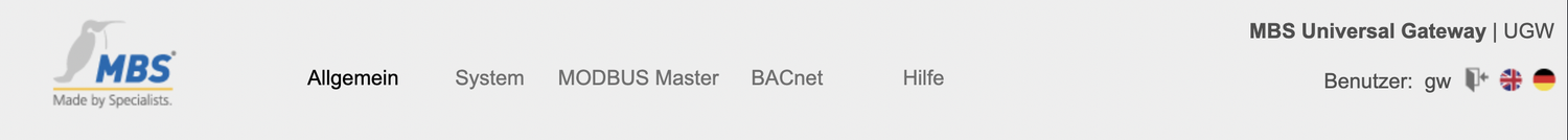 Handbuch | Universal Gateway | A-Serie | Konfigurationsoberfläche ...